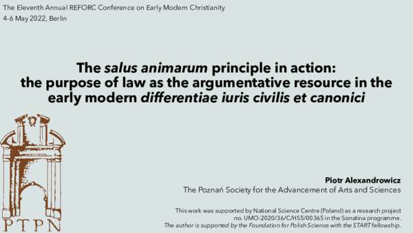 (PDF) The salus animarum Principle in Action: the Purpose of Law as the ...