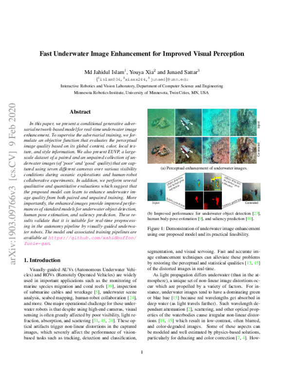 (PDF) Fast Underwater Image Enhancement for Improved Visual Perception