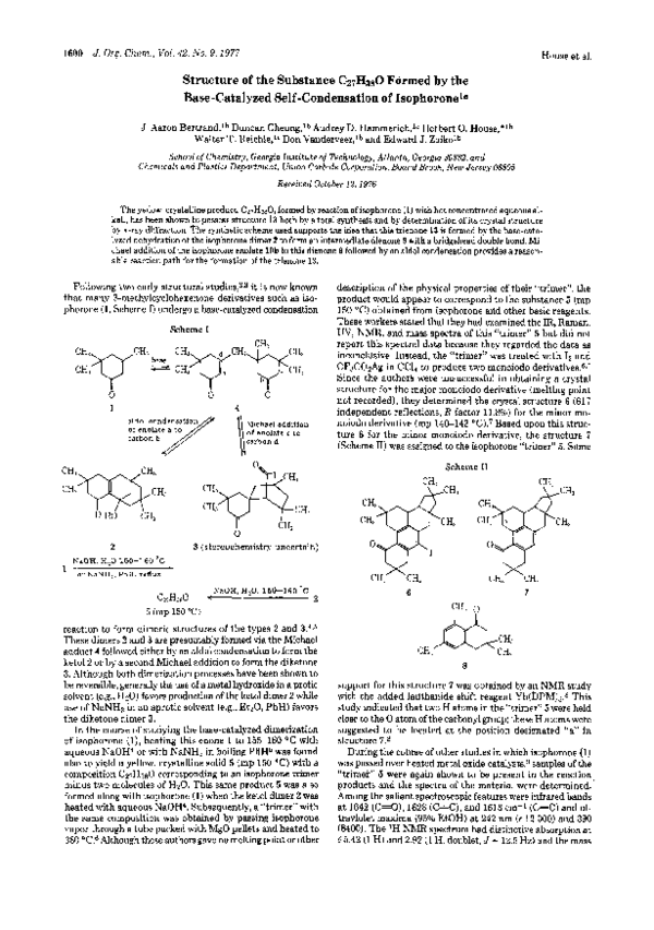 (PDF) Structure of the substance C27H38O formed by the base-catalyzed ...