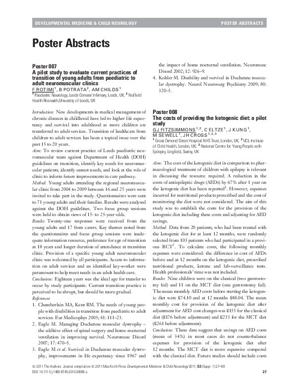 (PDF) Poster Abstracts