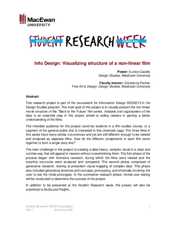 (PDF) Info Design: Visualizing structure of a non-linear film
