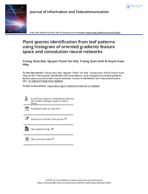 (PDF) Plant species identification from leaf patterns using histogram of oriented gradients ...