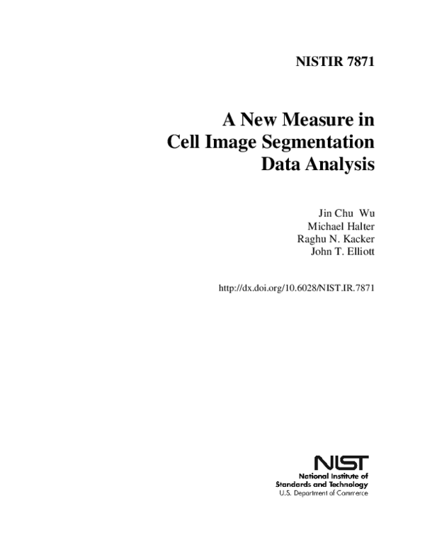 (PDF) A New Measure in Cell Image Segmentation Data Analysis