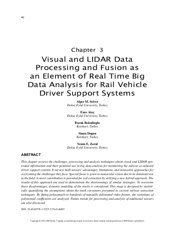 (PDF) Visual and LIDAR Data Processing and Fusion as an Element of Real Time Big Data Analysis ...