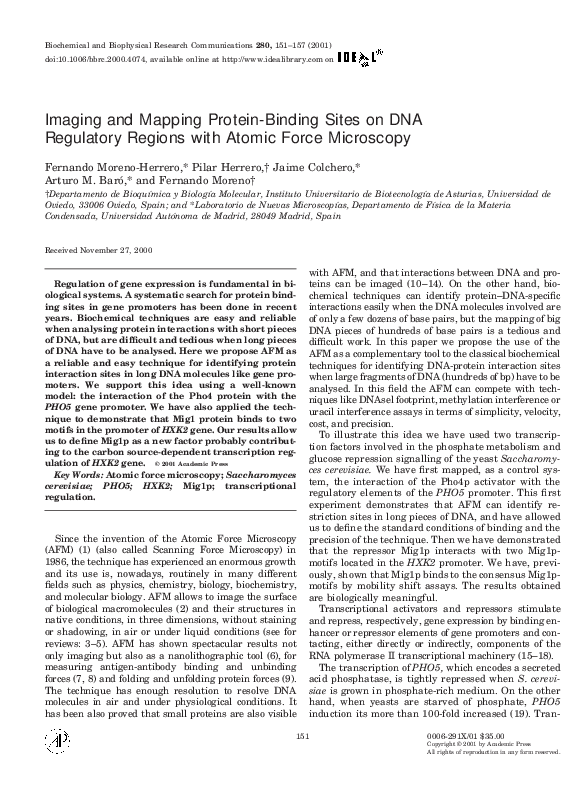 (PDF) Imaging and Mapping Protein-Binding Sites on DNA Regulatory ...