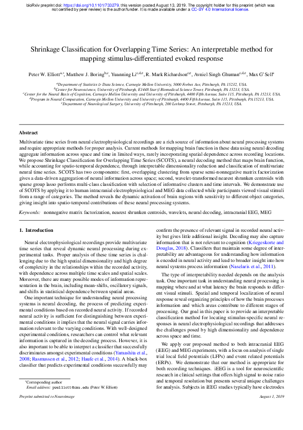 (PDF) Shrinkage Classification for Overlapping Time Series: An interpretable method for mapping ...