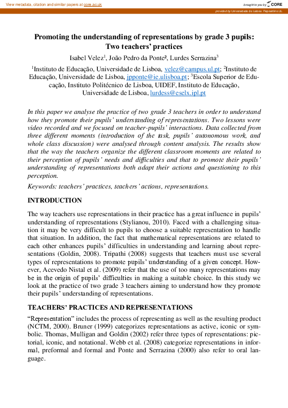 (PDF) Promoting the understanding of representations by grade 3 pupils ...