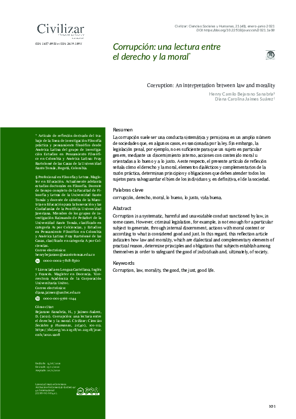 (PDF) Corrupción: una lectura entre el derecho y la moral