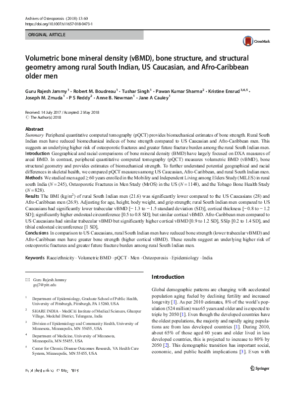 (PDF) Volumetric bone mineral density (vBMD), bone structure, and ...