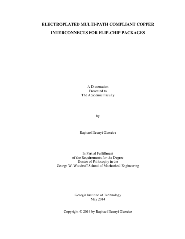 (PDF) Electroplated multi-path compliant copper interconnects for flip ...