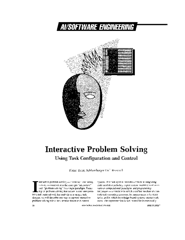 (PDF) Interactive problem solving using task configuration and control