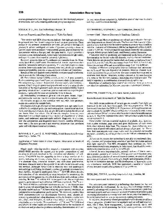 (PDF) Reservoir Properties and Pore Structure of Tight Gas Sands: ABSTRACT