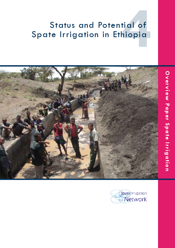 (PDF) Status and Potential of Spate Irrigation in Ethiopia