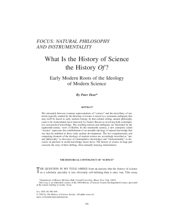 (PDF) What Is the History of Science the History Of?
