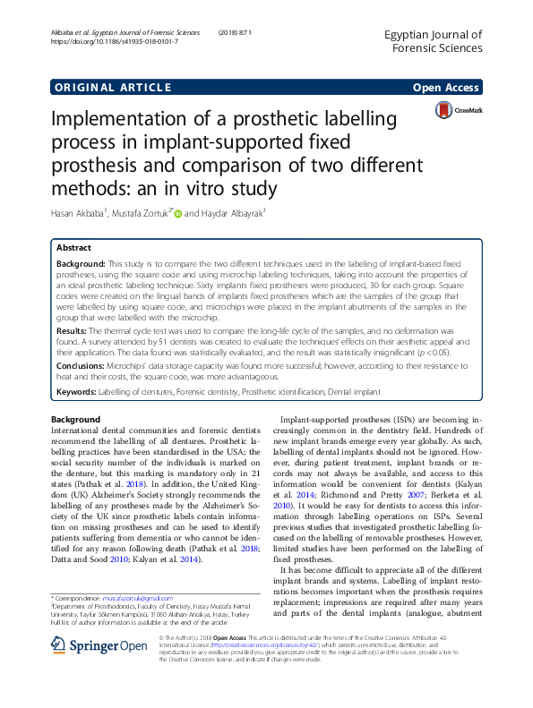 (PDF) Implementation of a prosthetic labelling process in implant ...