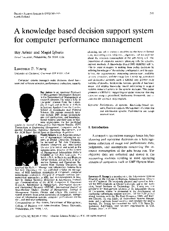 (PDF) A knowledge based decision support system for computer ...