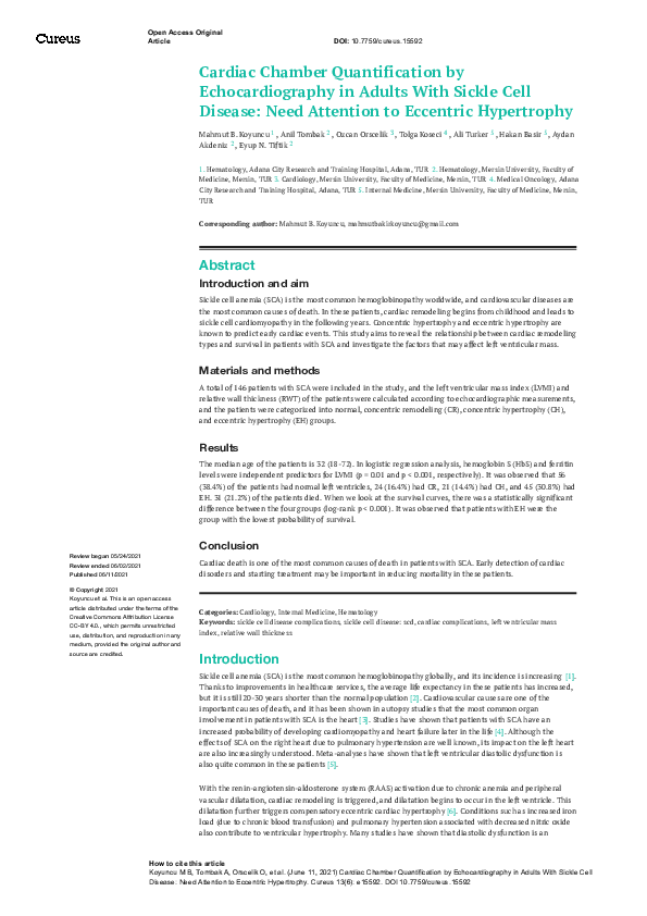 (PDF) Cardiac Chamber Quantification by Echocardiography in Adults With ...