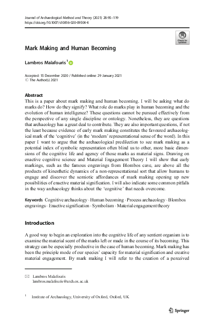 (PDF) Mark Making and Human Becoming