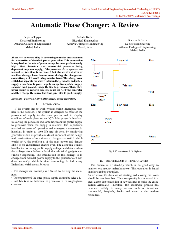 (PDF) Automatic Phase Changer: A Review