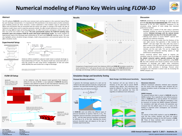 (PDF) Numerical modeling of Piano Key Weirs using FLOW-3D