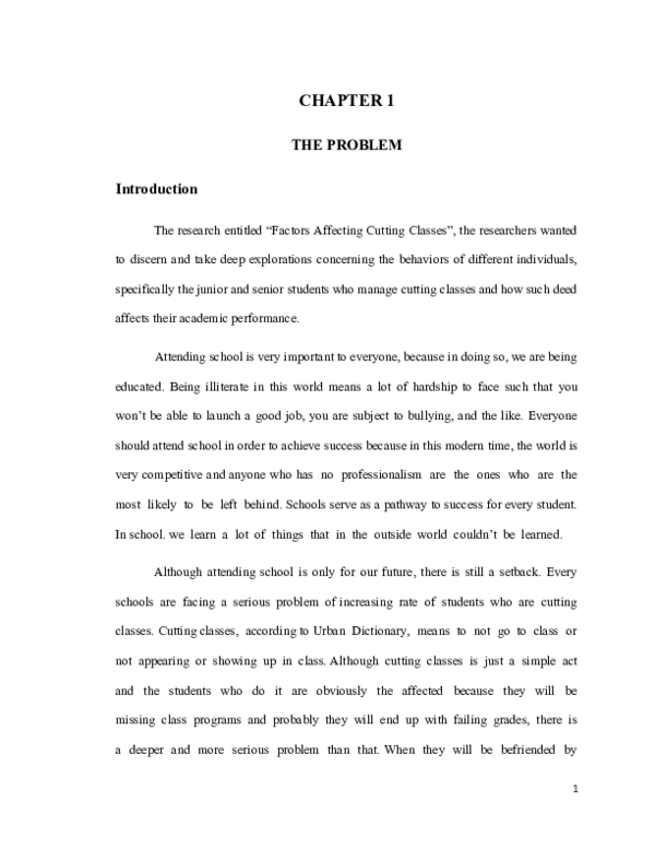 (DOC) Factors Affecting Cutting Classes of Pax High School Students