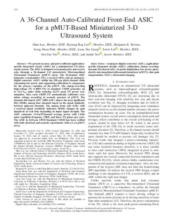 (PDF) A 36-Channel Auto-Calibrated Front-End ASIC for a pMUT-Based Miniaturized 3-D Ultrasound ...