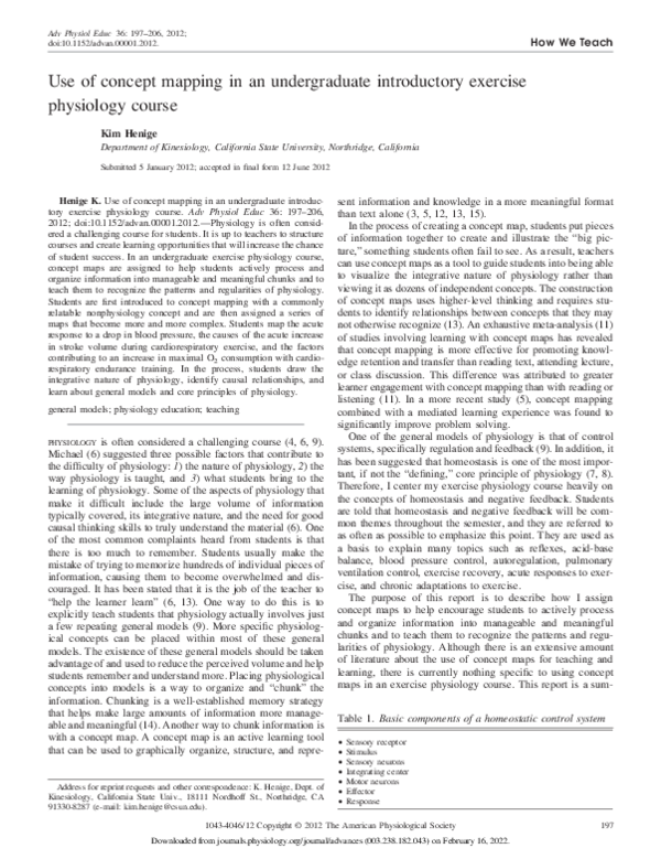 (PDF) Use of concept mapping in an undergraduate introductory exercise ...