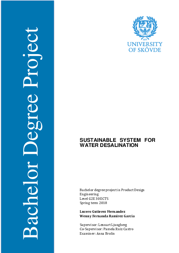 (PDF) Sustainable System for Water Desalination