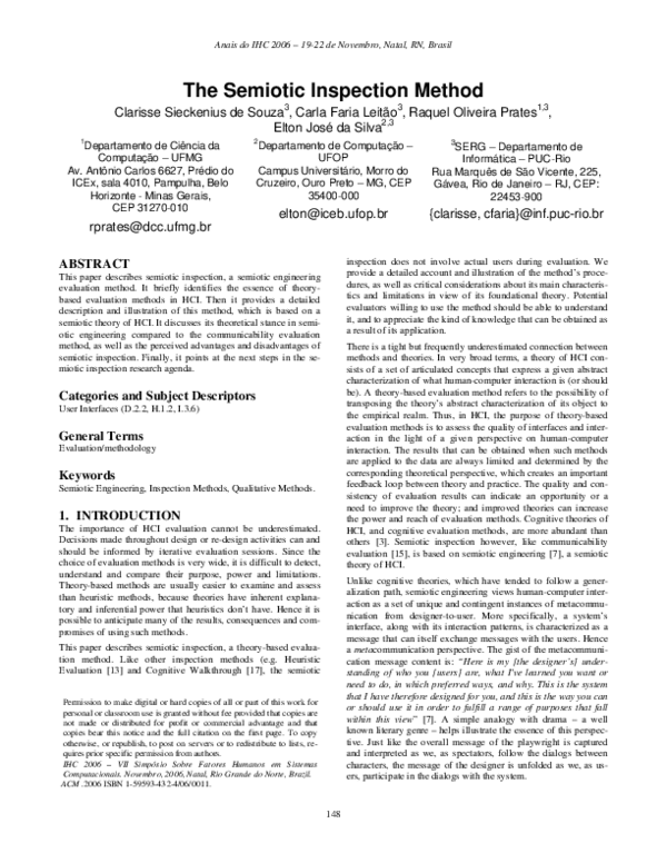 (PDF) The semiotic inspection method
