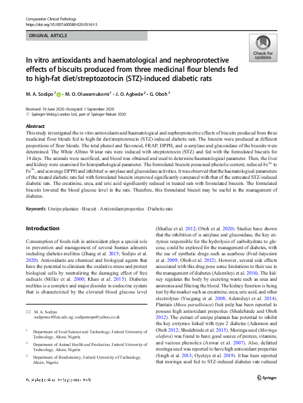 (PDF) In vitro antioxidants and haematological and nephroprotective ...