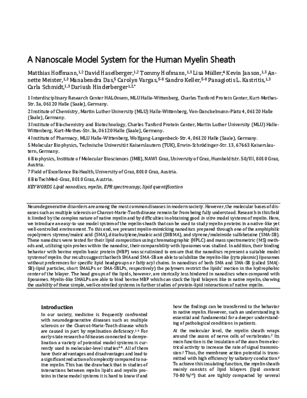 (PDF) Nanoscale Model System for the Human Myelin Sheath | Manabendra ...