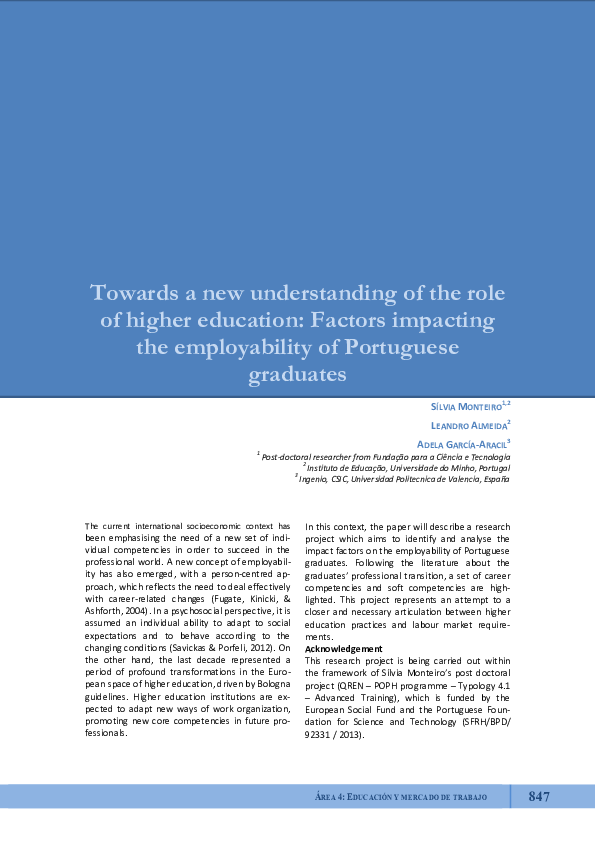 (PDF) Towards a new understanding of the role of higher education ...