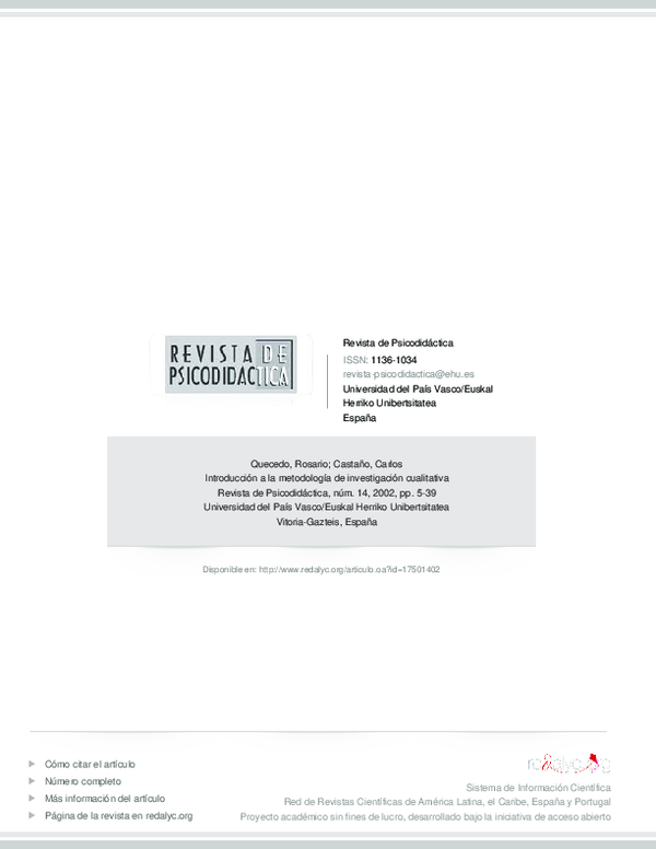 (PDF) Introducción a la metodología de investigación cualitativa