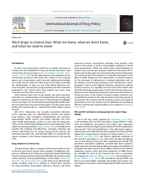 (PDF) Illicit drugs in Central Asia: what we know, what we don’t know ...