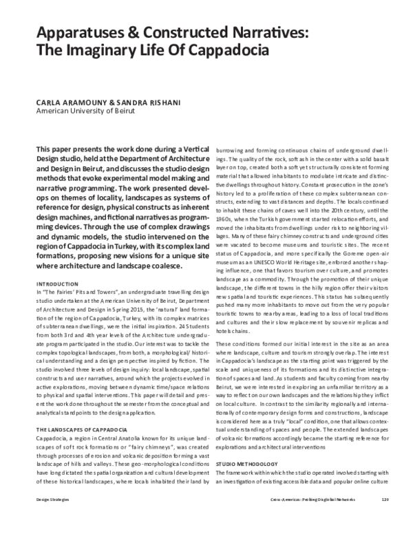 (PDF) Apparatuses Constructed Narratives: The Imaginary Life Of Cappadocia