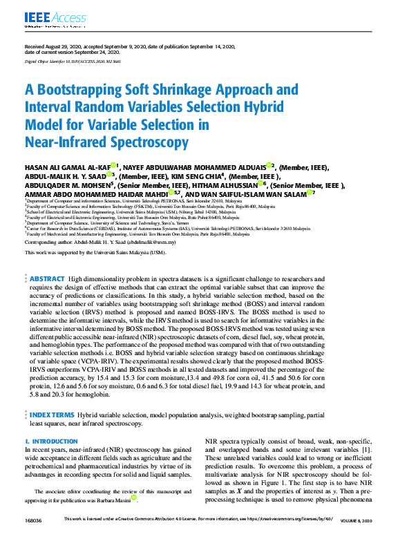 Pdf A Bootstrapping Soft Shrinkage Approach And Interval Random Variables Selection Hybrid