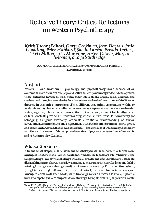 (PDF) Reflexive theory | Peter Hubbard - Academia.edu