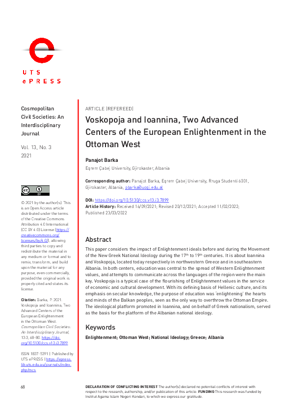 (PDF) Voskopoja and Ioannina, two advanced centers of the European ...