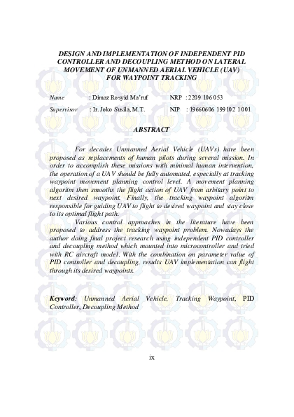 (PDF) Design and Implementation of Independent Pid Controller and Decoupling Method on Lateral ...
