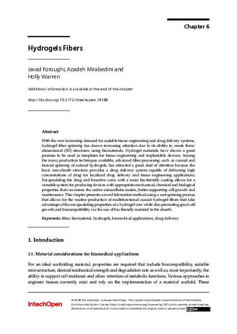 (PDF) Hydrogels Fibers