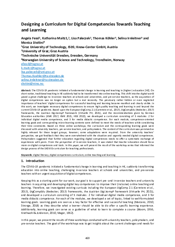 (PDF) Designing a curriculum for digital competencies towards teaching ...