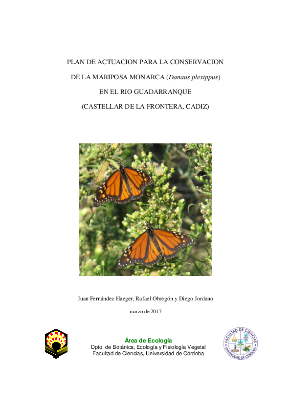 (PDF) Plan de actuación para la conservación de la mariposa monarca ...