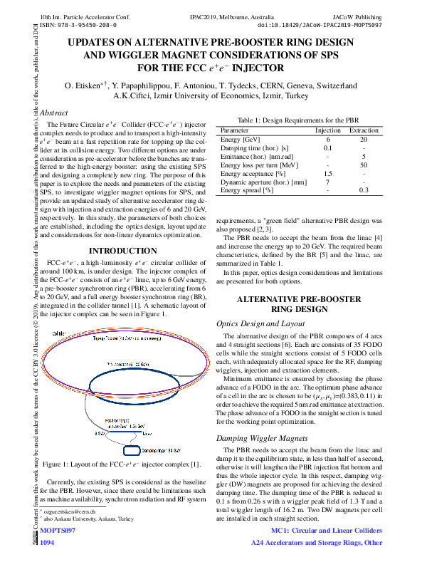 (PDF) Updates on Alternative Pre-Booster Ring Design and Wiggler Magnet ...