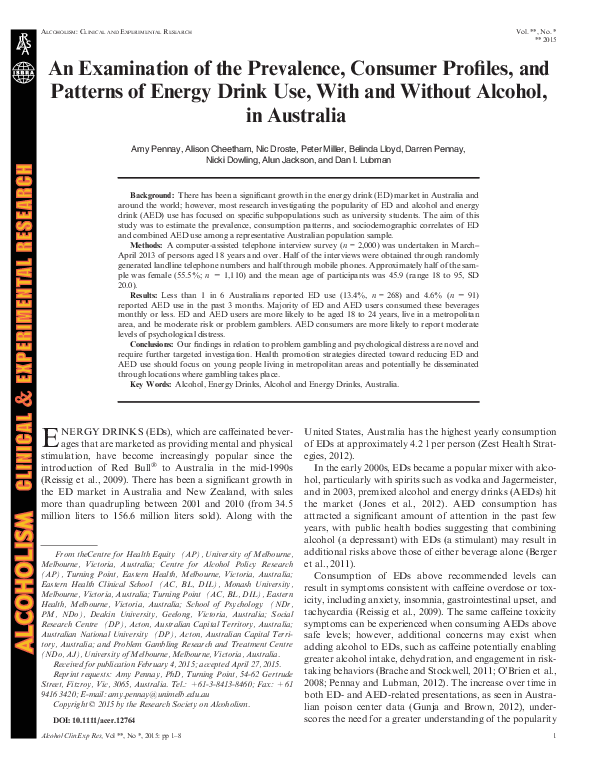 (PDF) An Examination of the Prevalence, Consumer Profiles, and Patterns ...