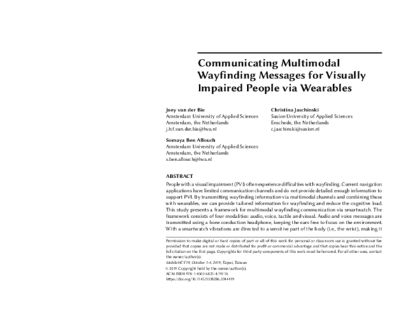 (PDF) Communicating Multimodal Wayfinding Messages for Visually ...