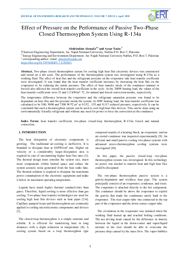 (PDF) Effect of Pressure on the Performance of Passive Two-Phase Closed ...
