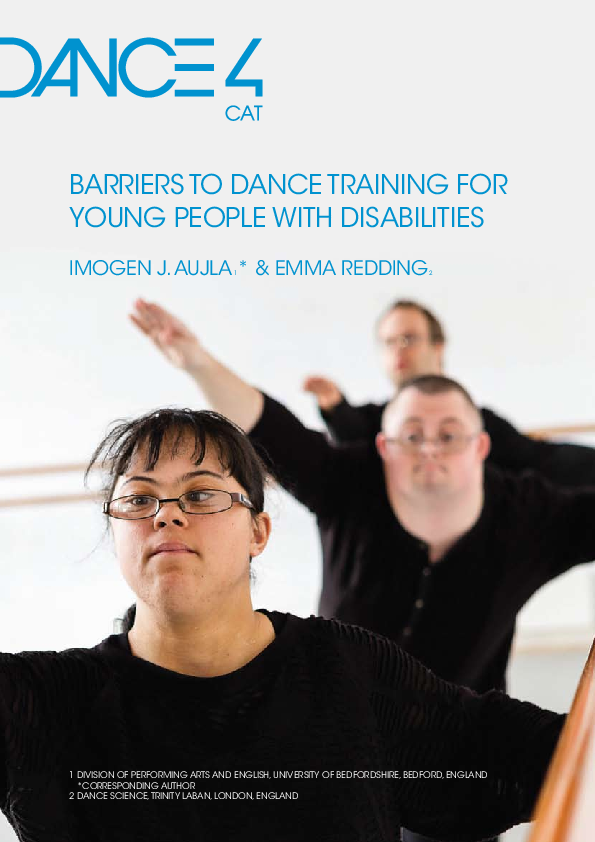 (PDF) Barriers to dance training for young people with disabilities
