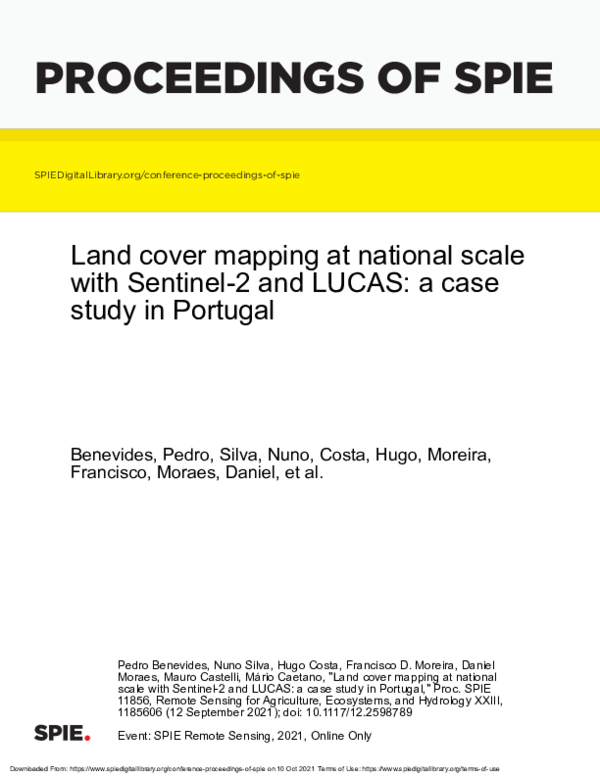 (PDF) Land cover mapping at national scale with Sentinel-2 and LUCAS: a case study in Portugal