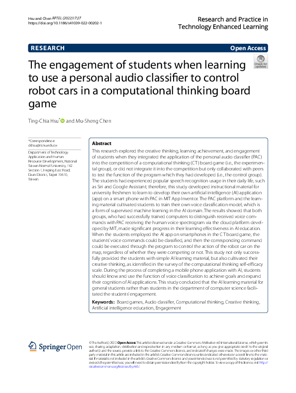 (PDF) The engagement of students when learning to use a personal audio ...