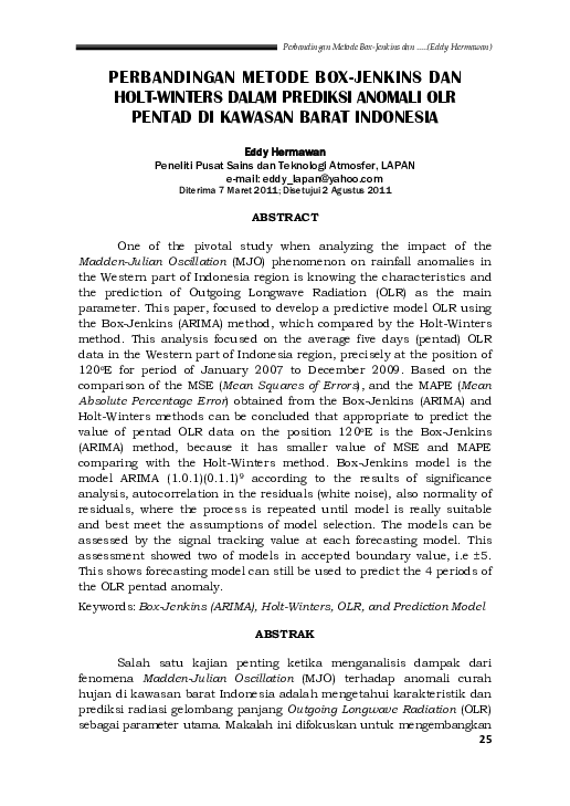 (PDF) Perbandingan Metode Box-Jenkins Dan Holt-Winters Dalam Prediksi ...